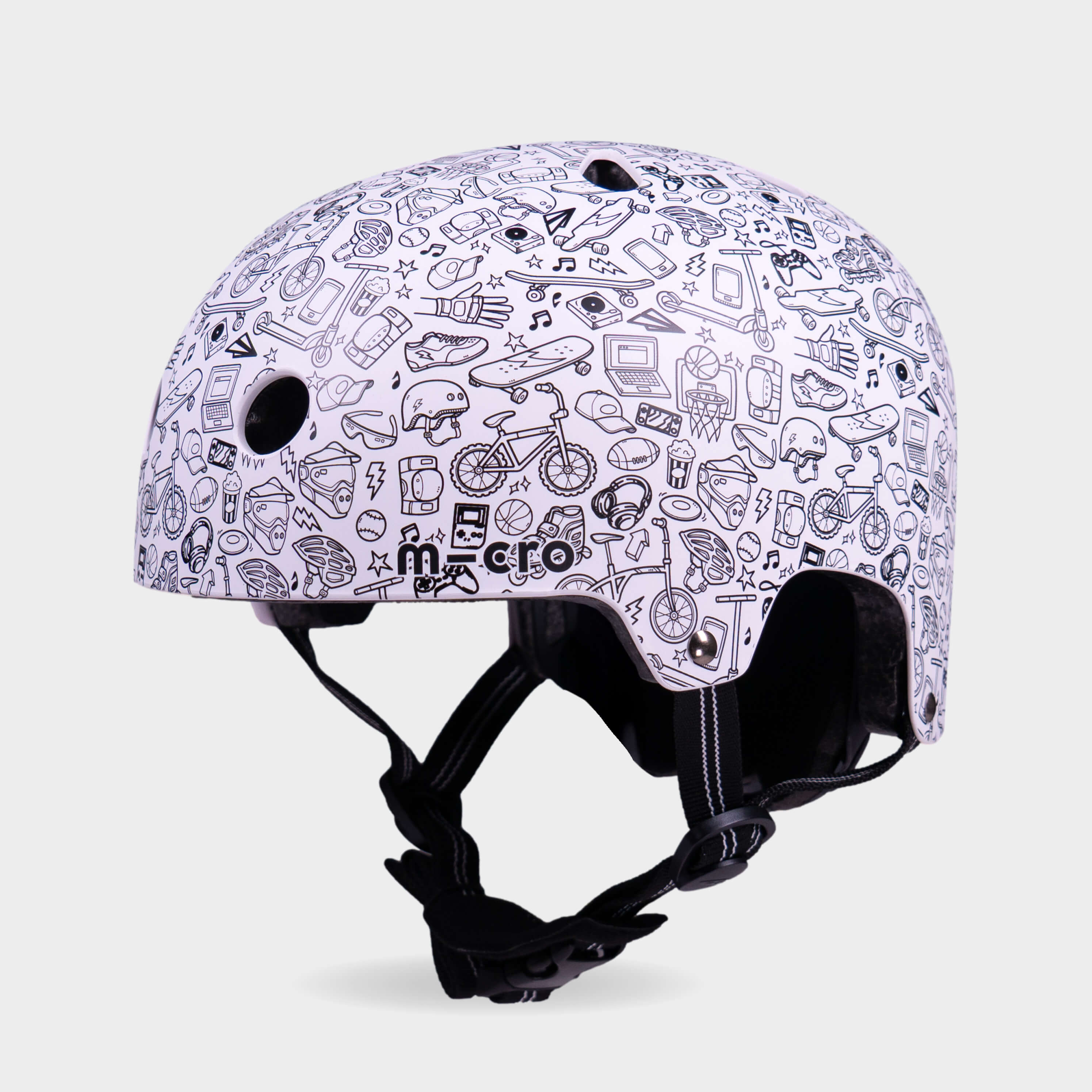 Printed Helmets for Bike and Scooters: Doodle | Micro Scooters