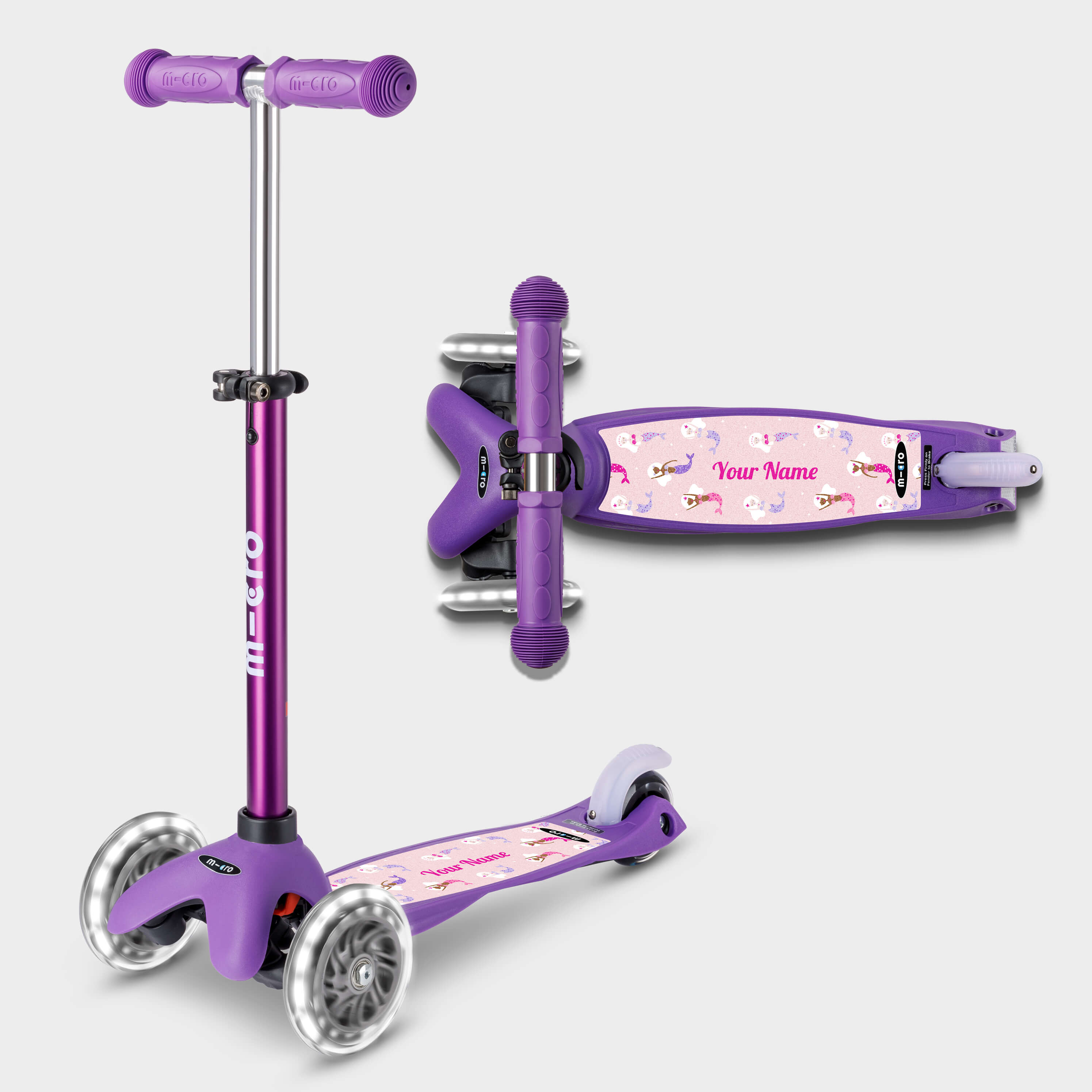 Customisable Mini Micro Deluxe LED Purple | Micro Scooters