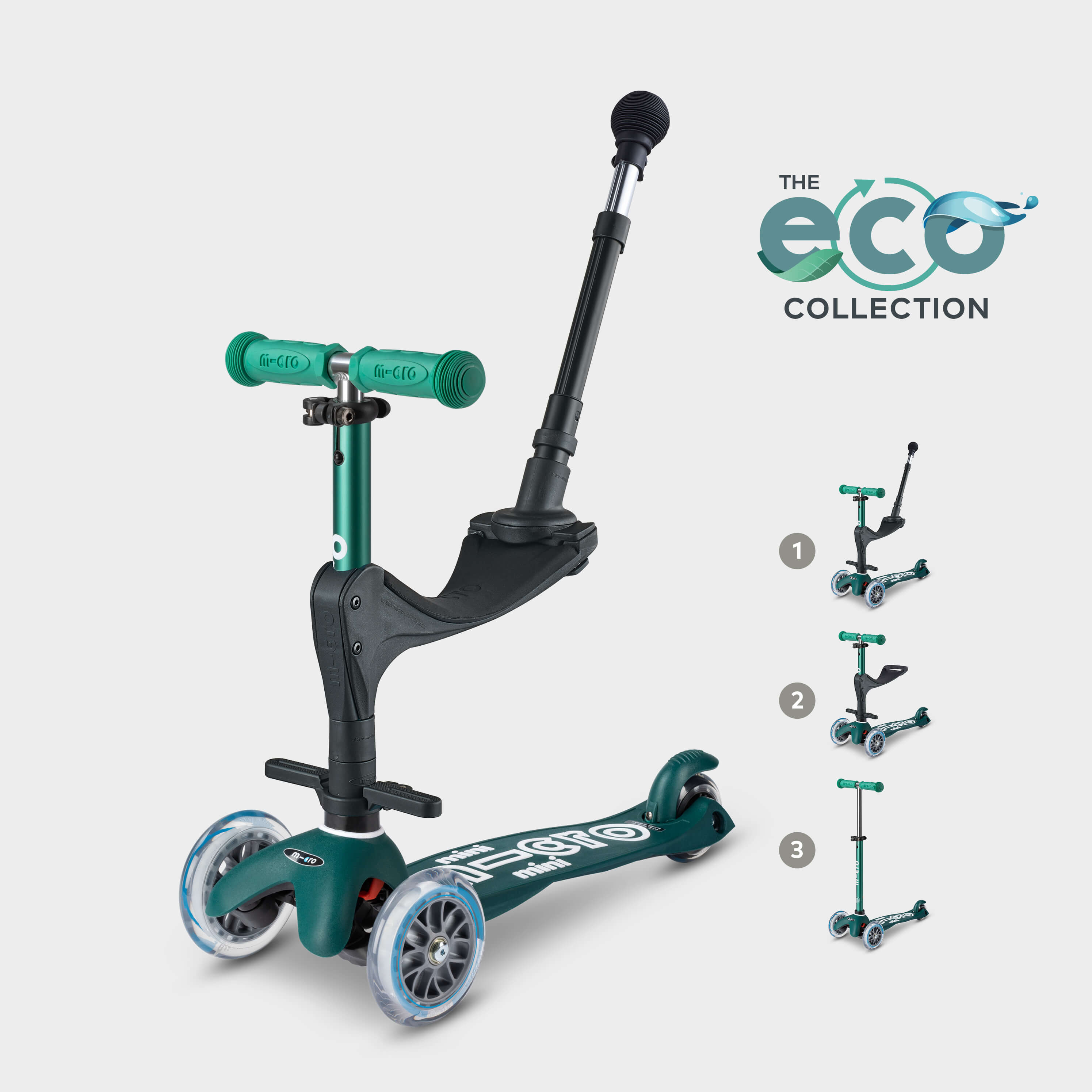Mini Micro 3in1 Green | Micro Scooters