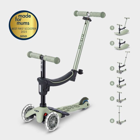 Mini Micro 4in1 with indoor rocker: Sage Green | Micro Scooters