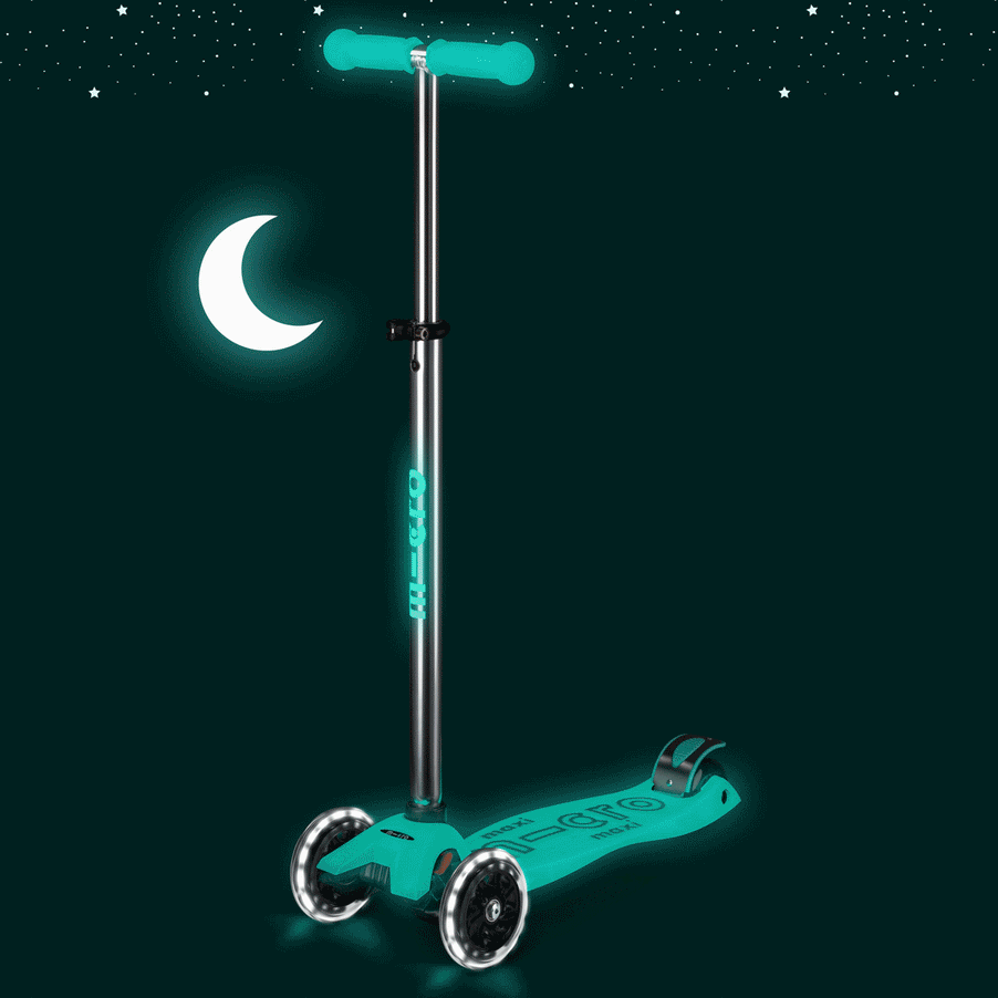 Maxi Micro Glow LED Jelly Green | Micro Scooters