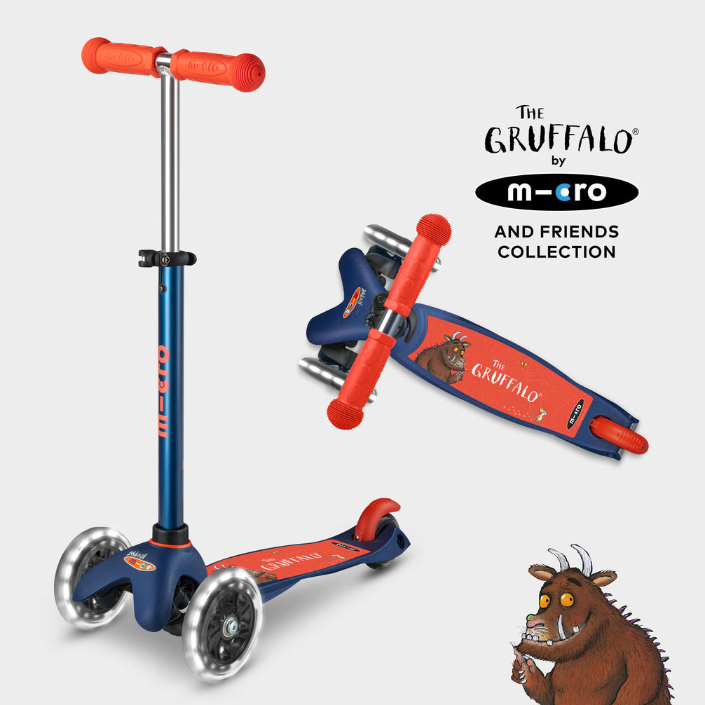 Mini Micro Deluxe LED Gruffalo and Friends Design: Navy | Micro Scooters