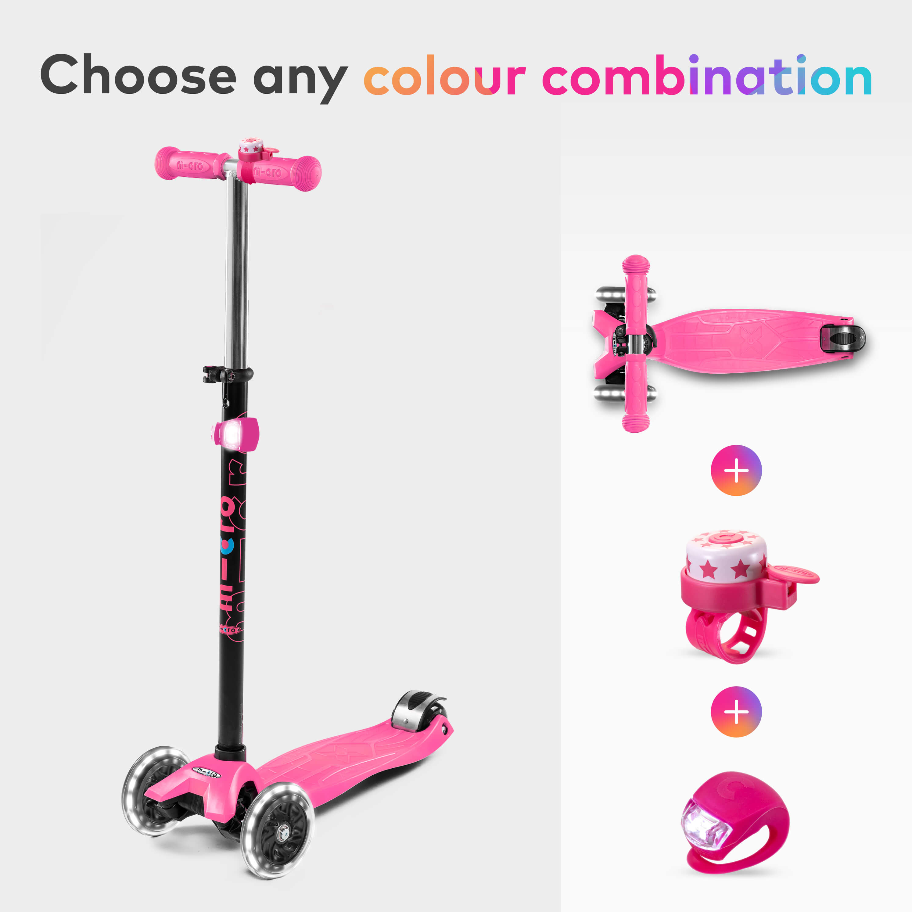 Maxi Micro Classic LED, Bell and Light Set | Micro Scooters