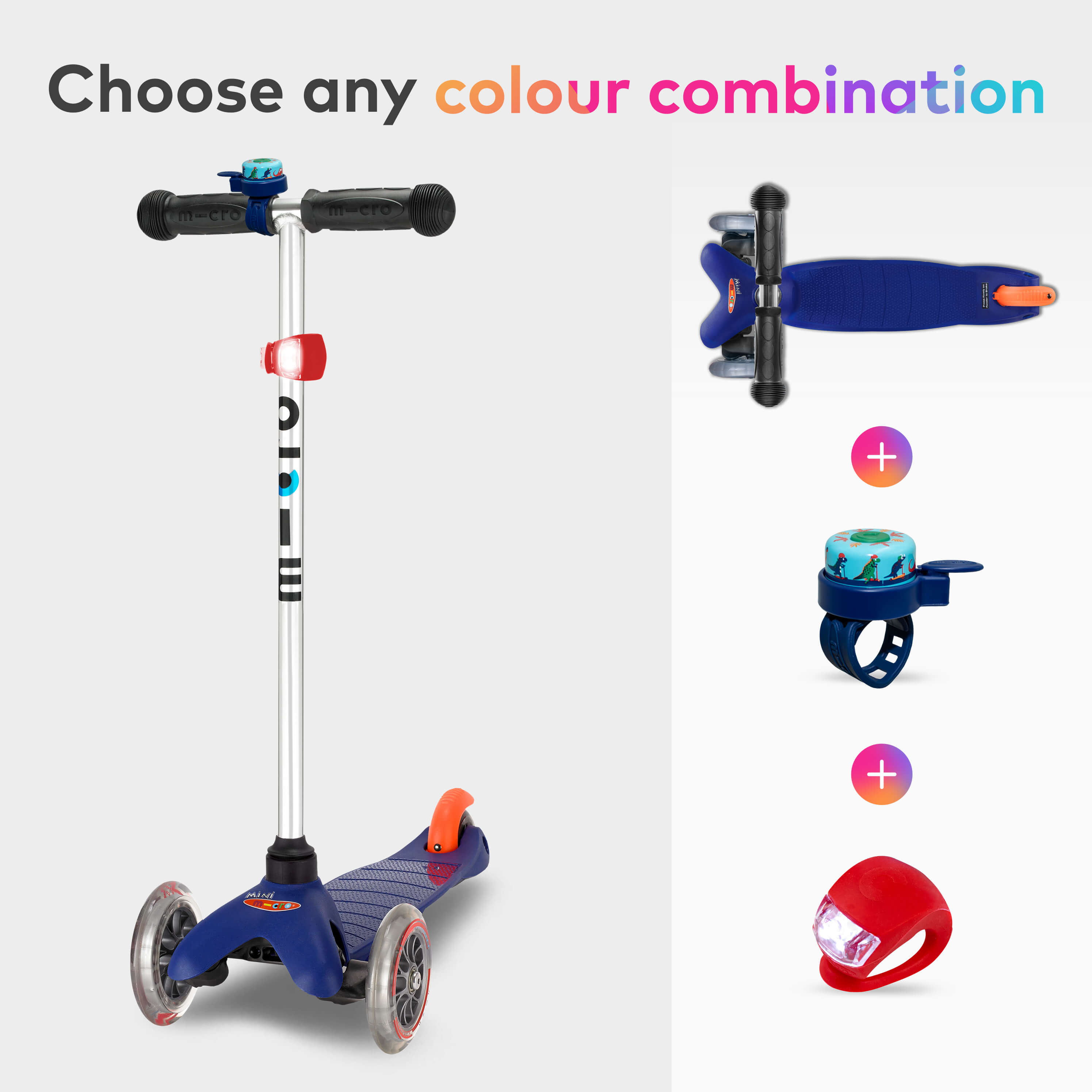 Mini Micro Classic, Bell and Light Set | Micro Scooters