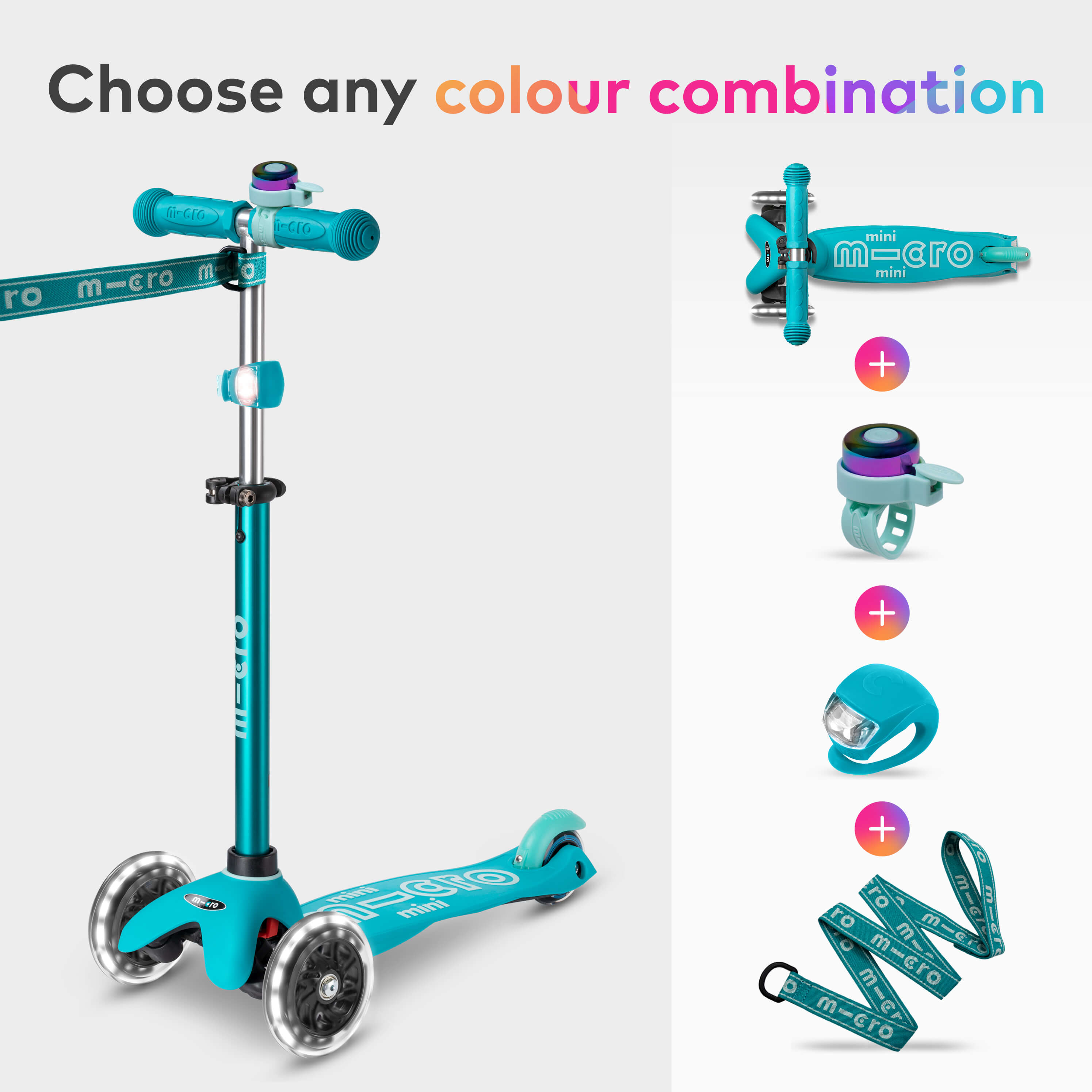 The Little Adventurer Set: Mini LED Scooter, Pull & Carry, Bell and ...